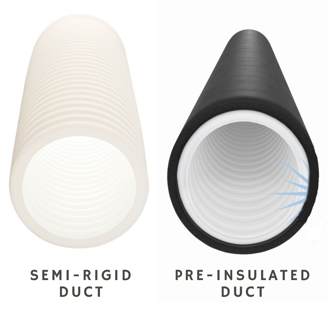 Pre insulated ducting for MVHR systems